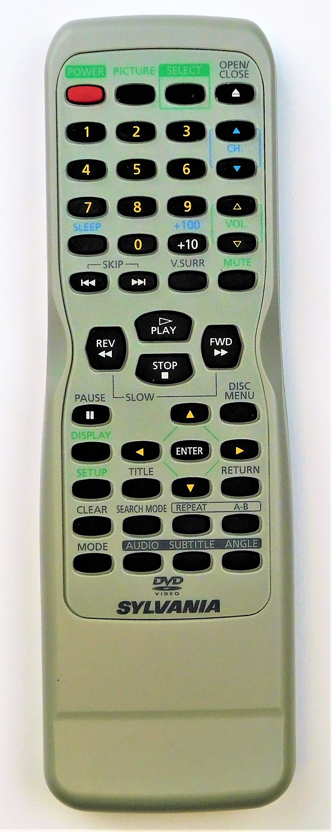 OEM replacement remote control for Sylvania CRT TV & DVD COMBOs NE226U ...
