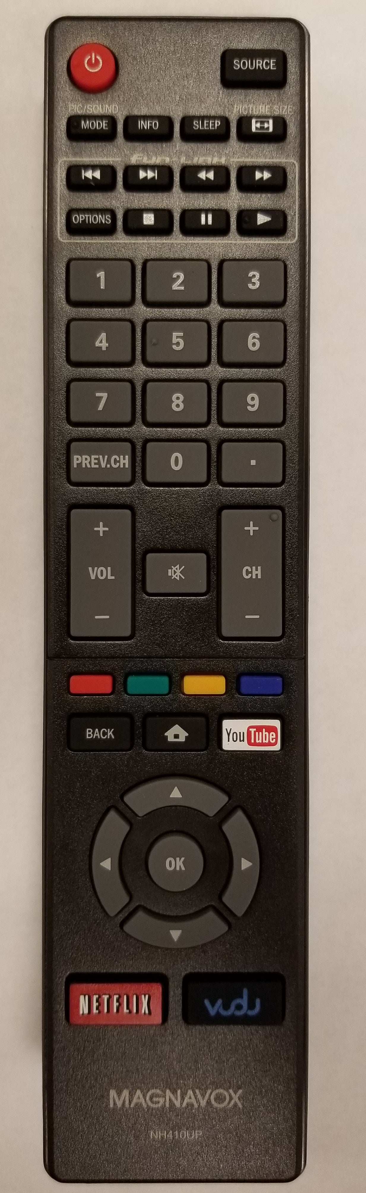 Original OEM replacement remote control for Magnavox LED/LCD TVs NH410 ...