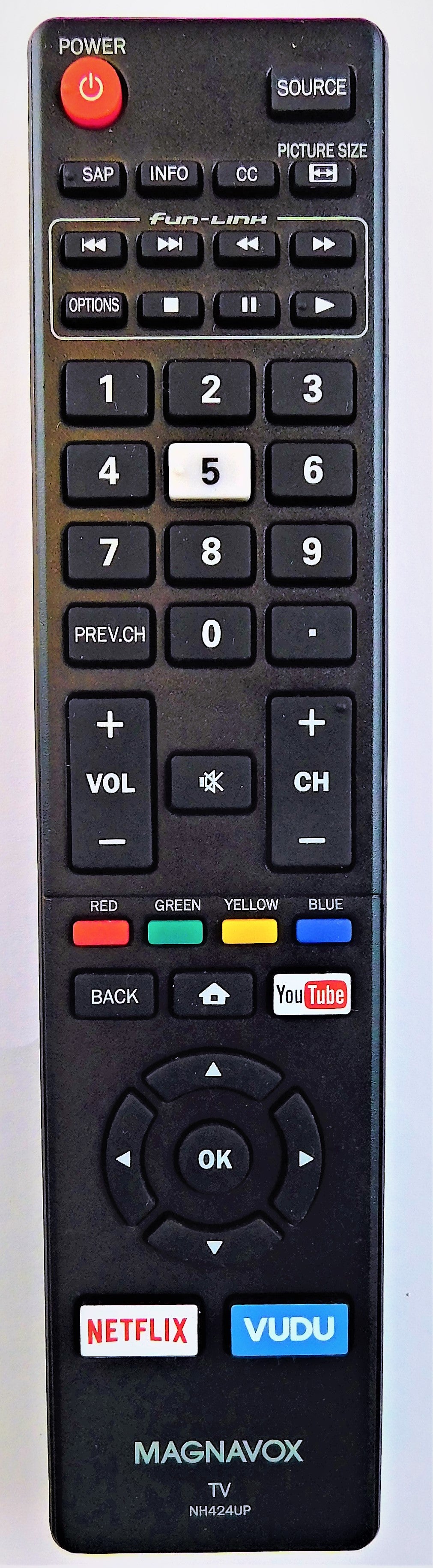 Original OEM replacement remote control for Magnavox LED/LCD TVs NH424 ...